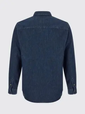 A.p.c. Slim Fit Button-down Collar Cotton Denim Shirt