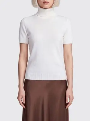 ALLUDE Slim Fit Cashmere Turtleneck Jumper - White