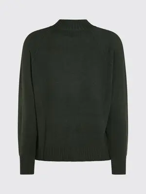 ALLUDE Ribbed High Neck Sweater - Green