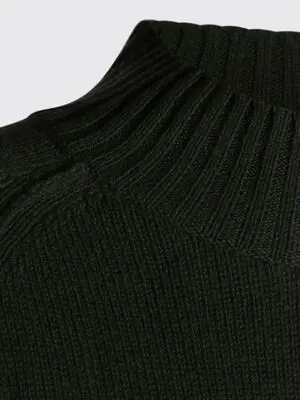 ALLUDE Ribbed High Neck Sweater - Green