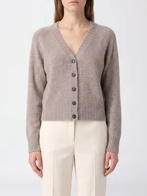 ALLUDE V-neck Button-front Cardigan - Grey