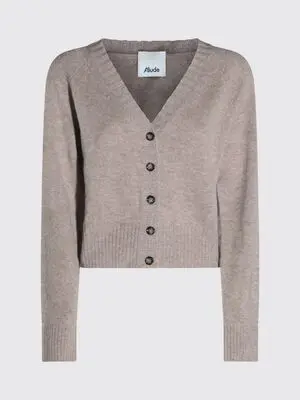 ALLUDE V-neck Button-front Cardigan - Grey