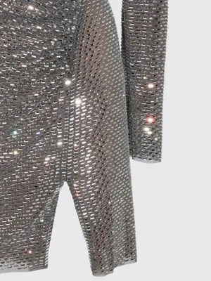 SELF-PORTRAIT Sequined V-neck Mini Dress With Draped Waist