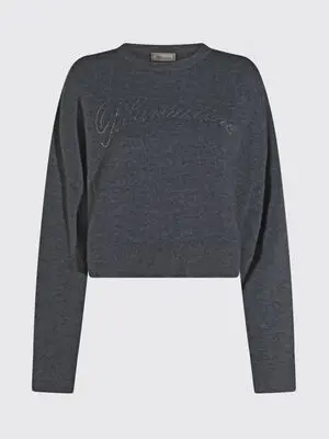 Blumarine Embellished Logo Sweater - Grey