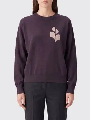 Isabel Marant Étoile Jacquard Logo Cotton And Wool Crewneck Jumper - Cocoa