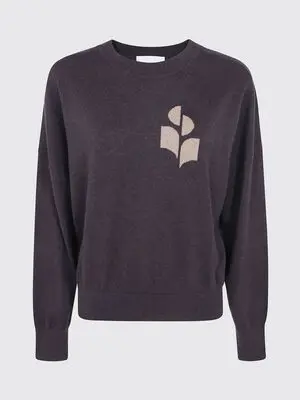 Isabel Marant Étoile Jacquard Logo Cotton And Wool Crewneck Jumper - Cocoa