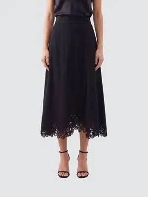 Zimmermann Midi Skirt - Black