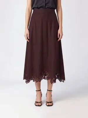 Zimmermann Zimmermann Black Midi Skirt Mahogany