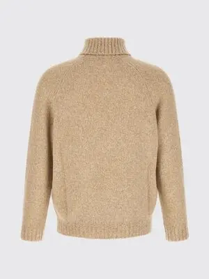 Brunello Cucinelli Silk, Cashmere, And Wool Turtleneck Sweater With Ribbed Edges