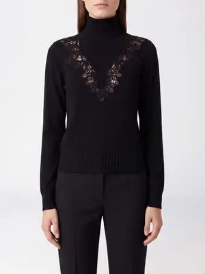 Zimmermann Zimmermann Turtleneck Sweater With Lace Detail Black