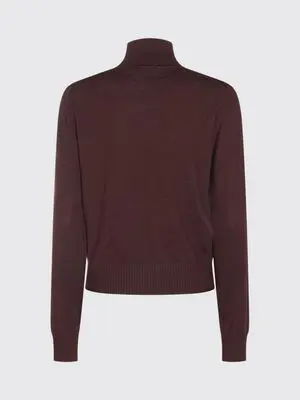 Zimmermann Turtleneck Sweater With Lace Detail - Mahogany