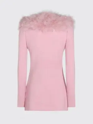 Blumarine Feather Trimmed Cardigan