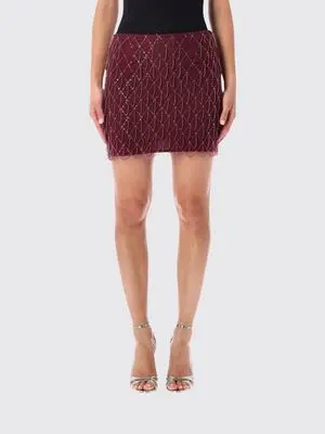 ROTATE BY BIRGER CHRISTENSEN Beaded Embroidered Stretch-tech Pencil Mini Skirt