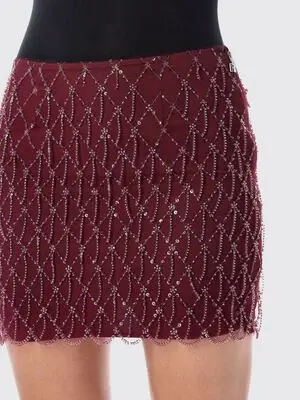 ROTATE BY BIRGER CHRISTENSEN Beaded Embroidered Stretch-tech Pencil Mini Skirt