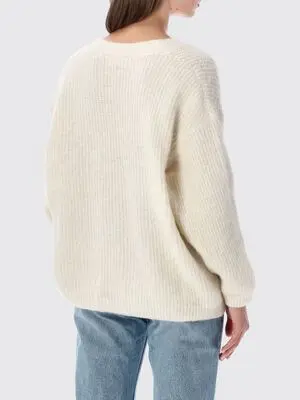 American Vintage Alpaca And Wool Blend V-neck Cardigan - White