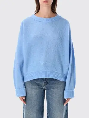 American Vintage Relaxed Fit Wool And Alpaca Blend Crewneck Jumper - Blue