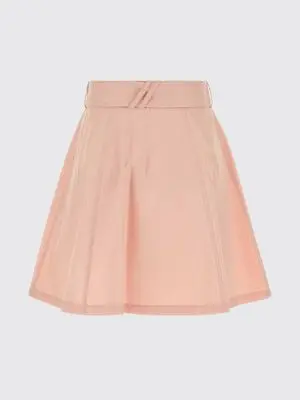 Burberry High-waisted A-line Cotton Mini Skirt With Adjustable Belt