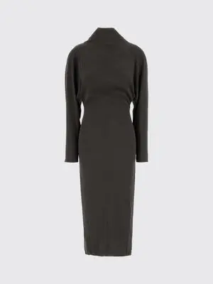 Giorgio Armani High-neck Draped Sheath Midi Dress