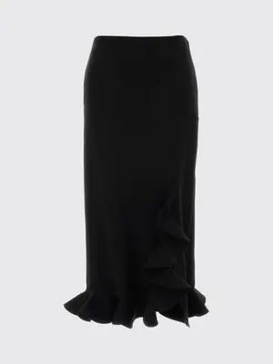 Moschino High-waisted Ruffled Crêpe Midi Pencil Skirt