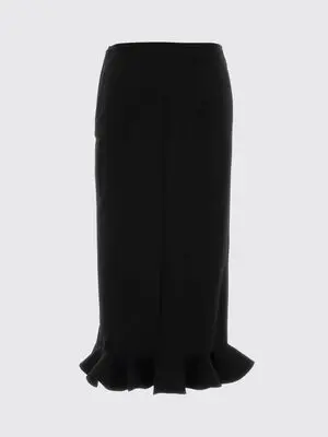 Moschino High-waisted Ruffled Crêpe Midi Pencil Skirt