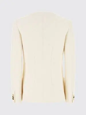 Alessandra Rich Cropped Cotton-blend Blazer With Bow Detail