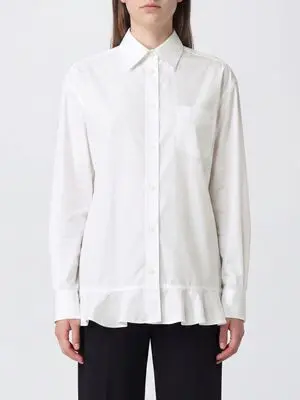 Moschino Button-up Shirt With Ruffled Hem