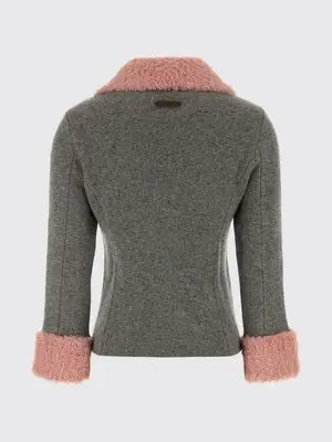 Moschino Knitted Fur Trimmed Sweater