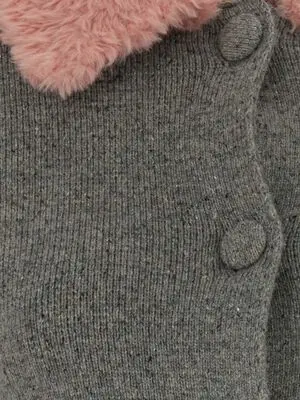 Moschino Knitted Fur Trimmed Sweater