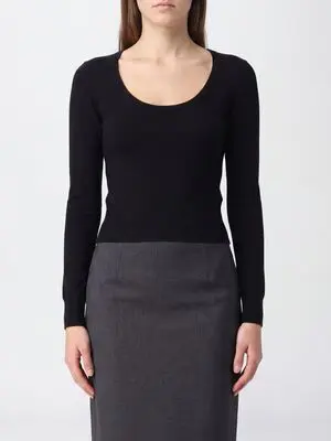 Moschino Ribbed Knit Sweater - Black
