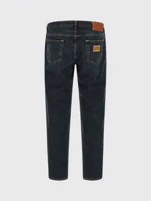 Dolce & Gabbana Mid-rise Straight Jeans With Logo Plaque