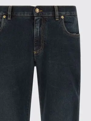 Dolce & Gabbana Mid-rise Straight Jeans With Logo Plaque