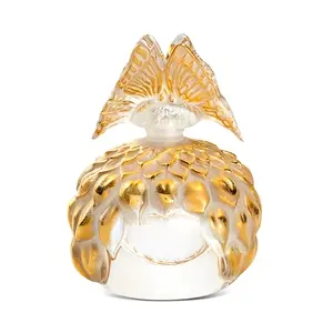 Lalique Gold Stamped Butterfly Perfume Bottle - Clear/gold