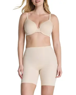 Spanx Shape Suit Your Fancy Low Back Mid Thigh Shorts - Toasted Coconut
