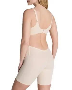 Spanx Shape Suit Your Fancy Low Back Mid Thigh Shorts - Toasted Coconut