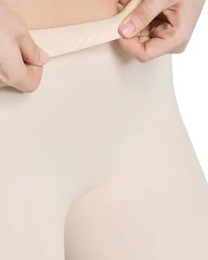 Spanx Shape Suit Your Fancy Low Back Mid Thigh Shorts - Toasted Coconut