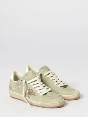 GOLDEN GOOSE Ball Star Suede Sneakers With Glitter Details