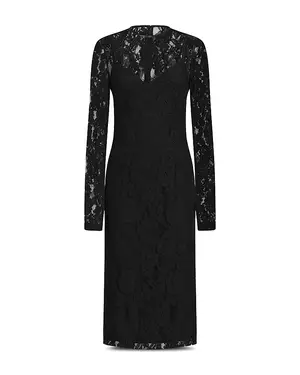 Dolce & Gabbana Lace Long Sleeve Midi Dress