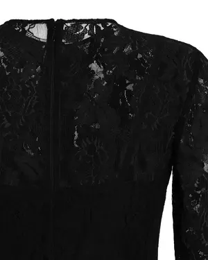 Dolce & Gabbana Lace Long Sleeve Midi Dress