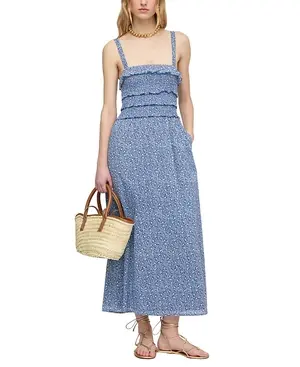Hill House Home The Annaliese Nap Dress - Cornflower Ditsy Thistle