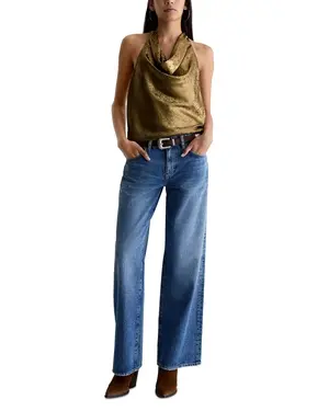 Ag Adria Mid Rise Wide Leg Jeans