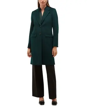 HOBBS LONDON Cavendish Wool Coat - Dark Fir Green