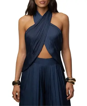 JLUXLABEL Core Form Halter Top - Blue