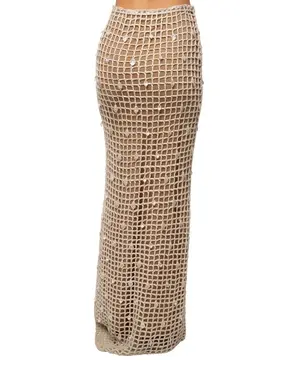 JLUXLABEL Pearl Shore Crochet Skirt