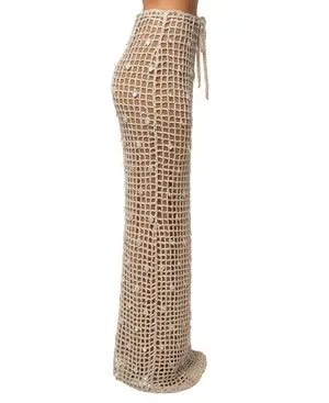 JLUXLABEL Pearl Shore Crochet Skirt