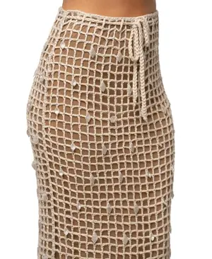JLUXLABEL Pearl Shore Crochet Skirt