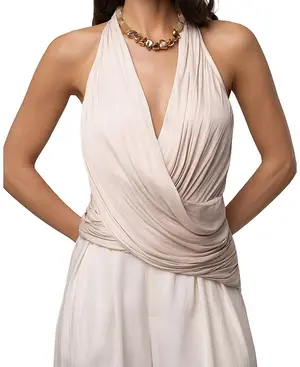 JLUXLABEL Villa Draped Halter Top