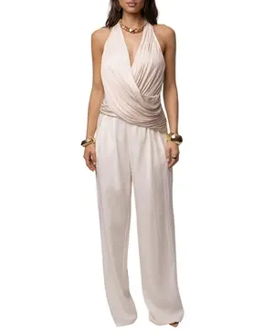 JLUXLABEL Villa Draped Halter Top
