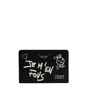 Zadig&Voltaire Zv Pass Arty Tag Card Holder - Black