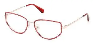 Max & Co. Cat Eye Eyeglasses - Shiny Red/clear Demo Lens