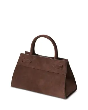 Veronica Beard Suede Satchel With Top Handle